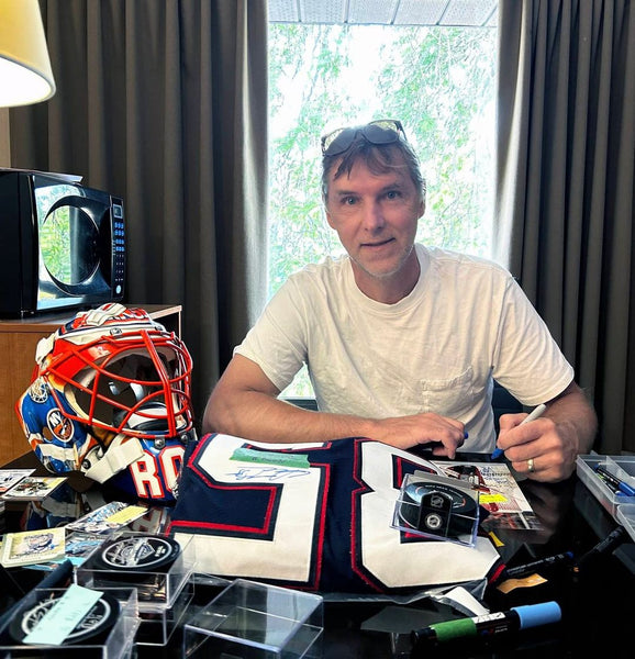 Breaking: Roli the Goalie! Dwayne Roloson Goalie Mask Signing Complete ...