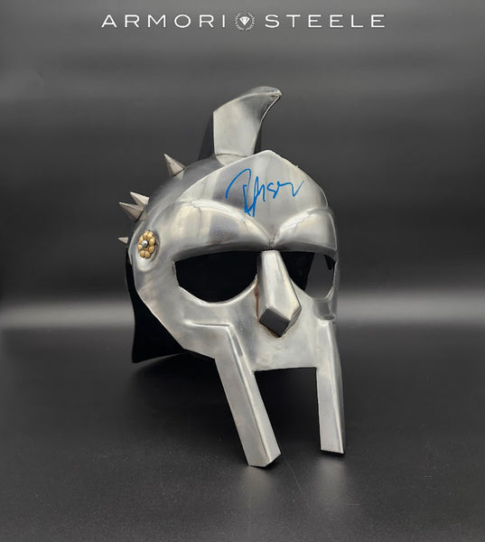Gladiator Helmet Signed by Russell Crowe – ARMORI STEELE | Sports ...