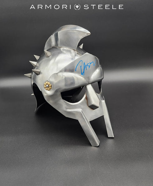 Gladiator Helmet Signed by Russell Crowe – ARMORI STEELE | Sports ...