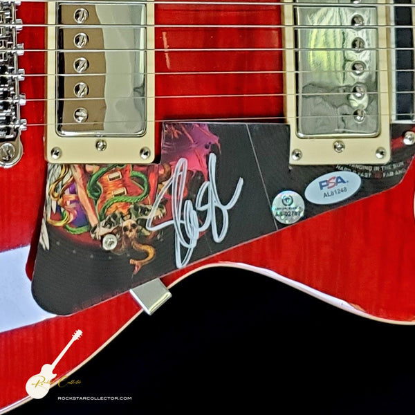 Slash Guns N' Roses Signed Guitar Red Frame Premium Autographed Gibson ...