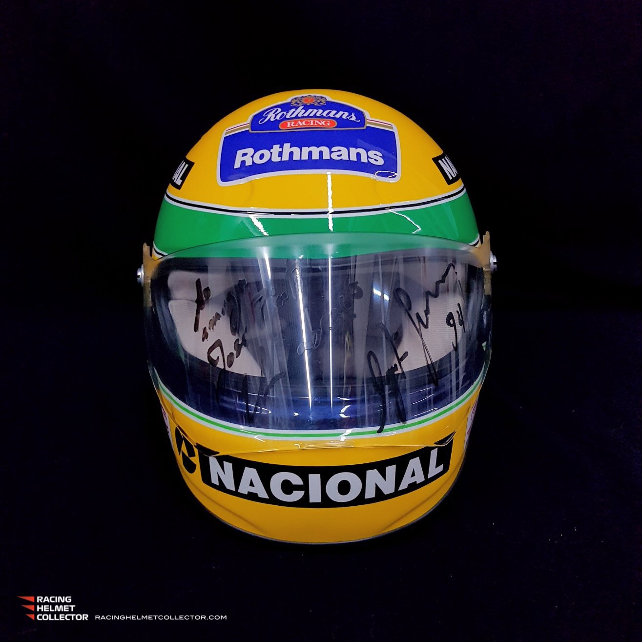 Ayrton Senna Signed Helmet 1994 Tribute Autographed Visor Dedicated to ...