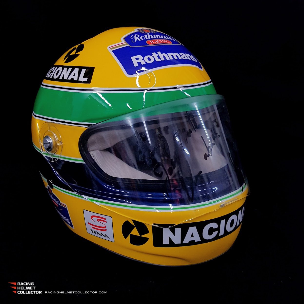Ayrton Senna Signed Helmet 1994 Tribute Autographed Visor Dedicated to ...