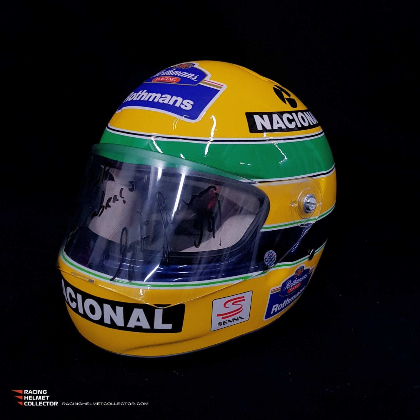 Ayrton Senna Signed Helmet 1994 Tribute Autographed Visor Dedicated to ...