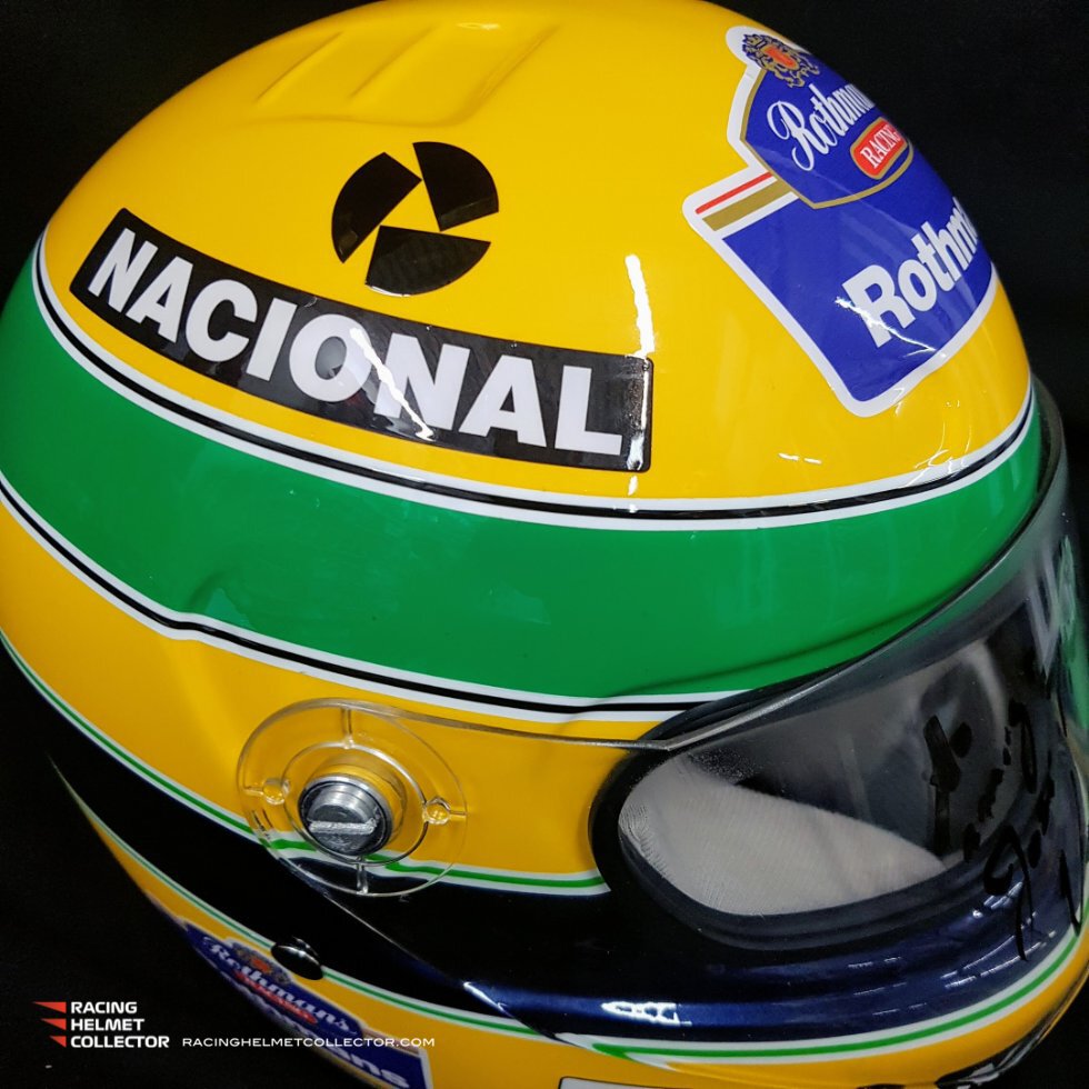 Ayrton Senna Signed Helmet 1994 Tribute Autographed Visor Dedicated to ...