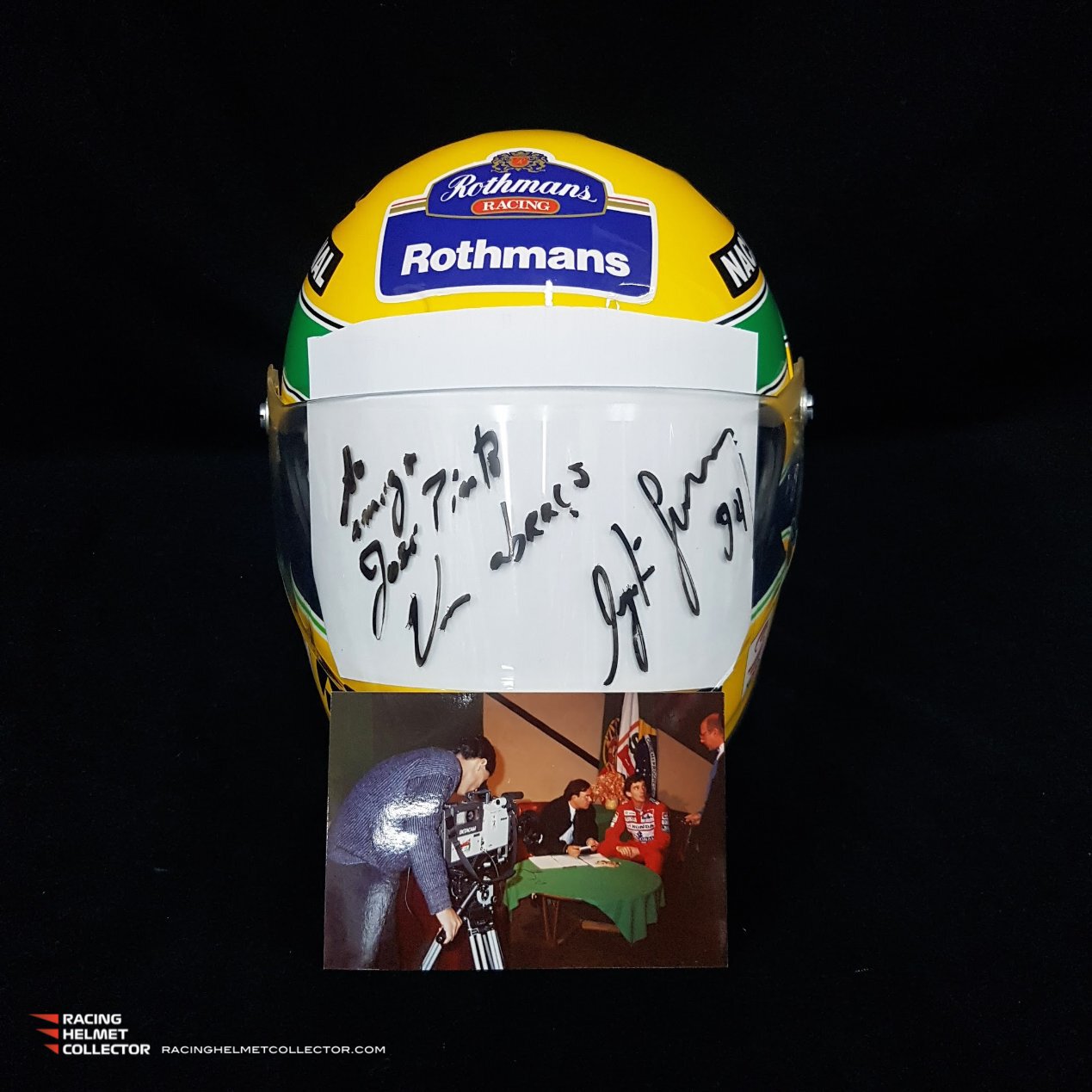 Ayrton Senna Signed Helmet 1994 Tribute Autographed Visor Dedicated to ...