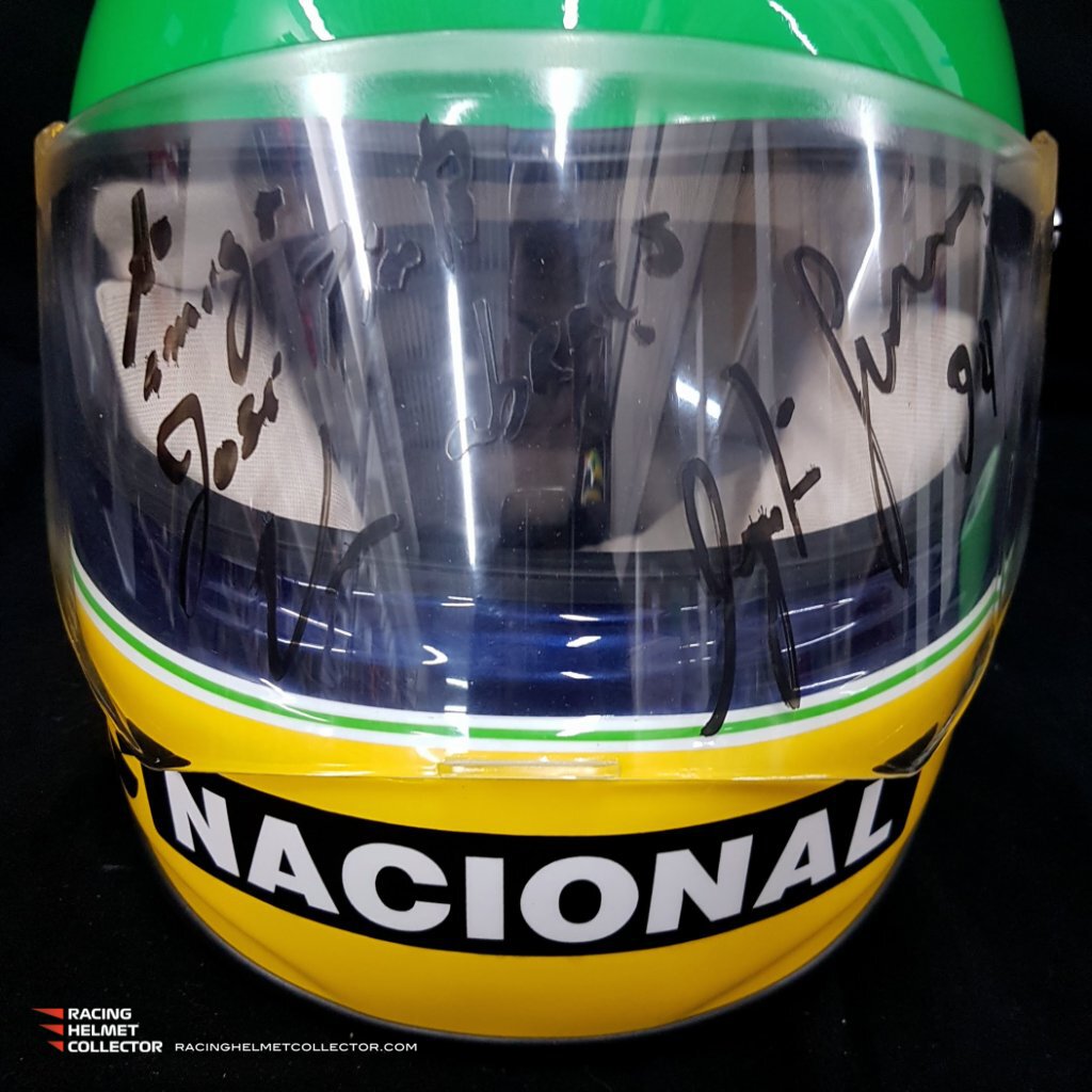 Ayrton Senna Signed Helmet 1994 Tribute Autographed Visor Dedicated to ...