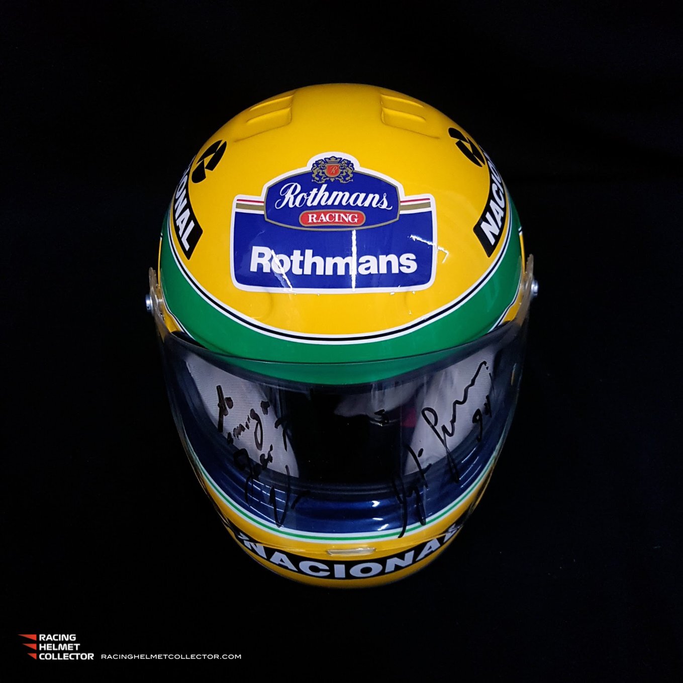 Ayrton Senna Signed Helmet 1994 Tribute Autographed Visor Dedicated to ...