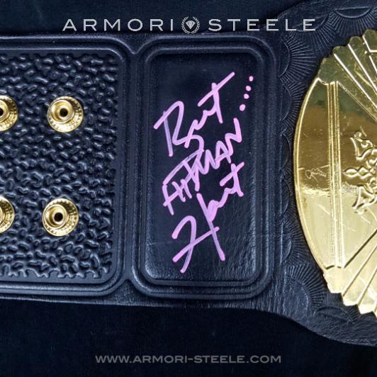 Bret Hitman Hart Signed Belt WWF Premium Replica Full Size Autographed ...
