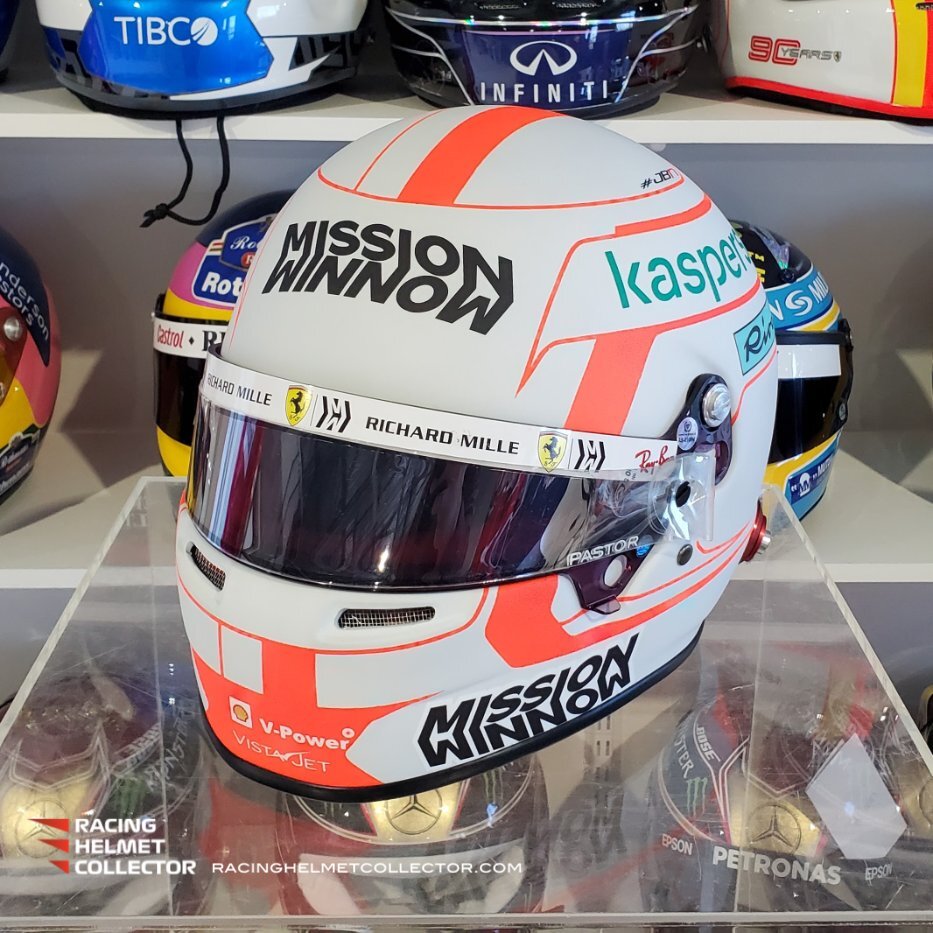 Charles Leclerc Helmet Race Worn Used Visor 2021 Mounted on Promo Helm ...
