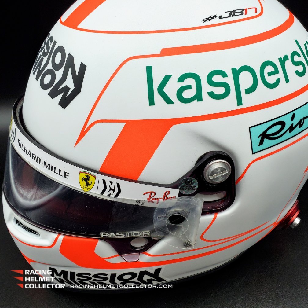 Charles Leclerc Helmet Race Worn Used Visor 2021 Mounted on Promo Helm ...