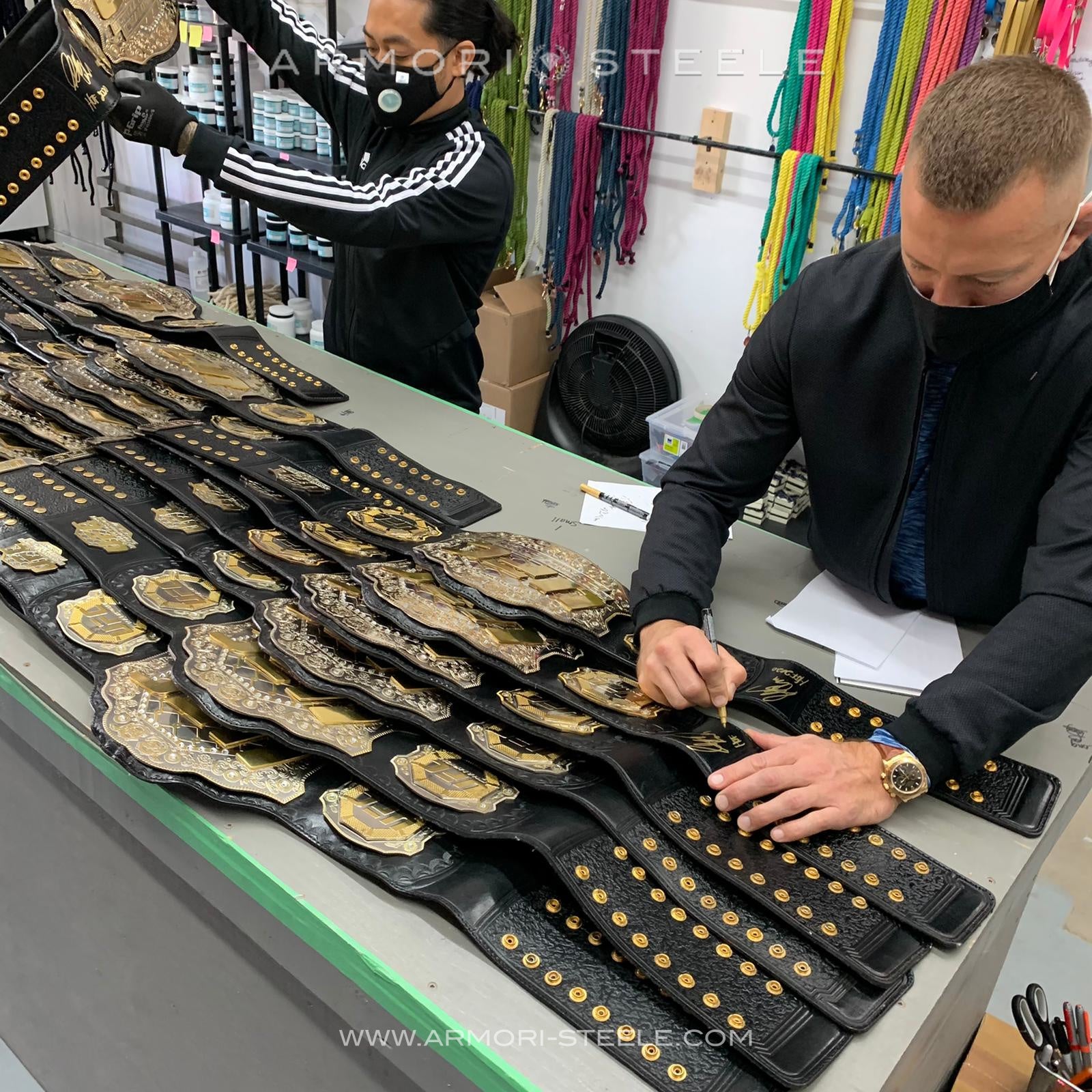 Georges St-Pierre GSP Signed Frame Belt Replica "HOF" Inscription Auto ...