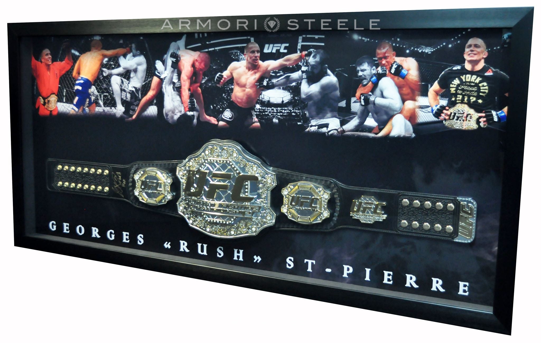 Georges St-Pierre GSP Signed Frame Belt Replica "HOF" Inscription Auto ...
