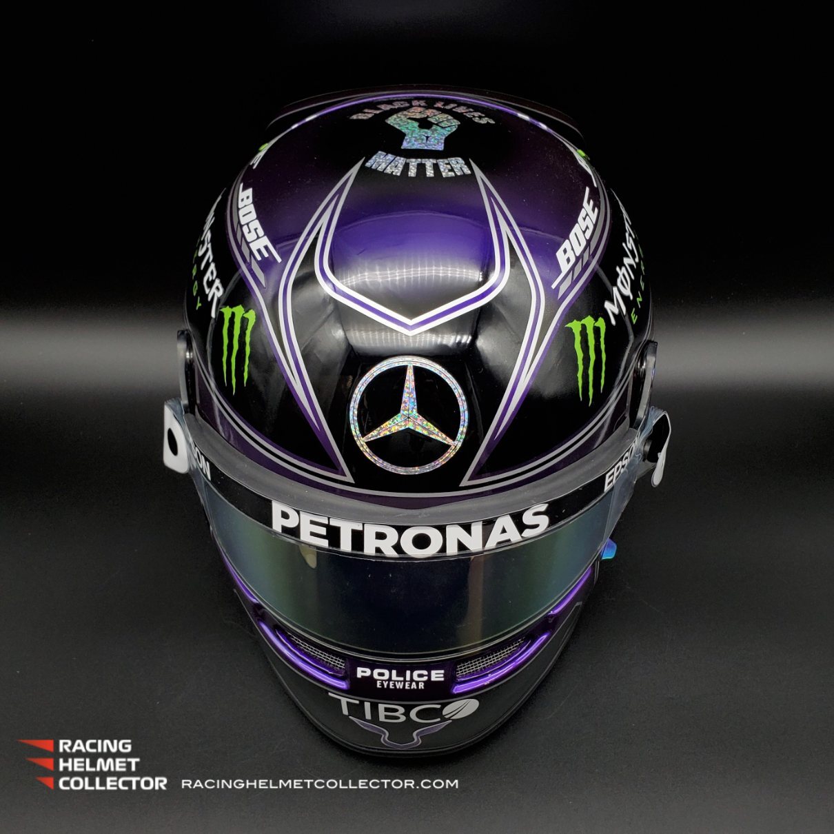 Lewis Hamilton Helmet Race Worn Used Visor Mounted On Promo Helmet PHO ...