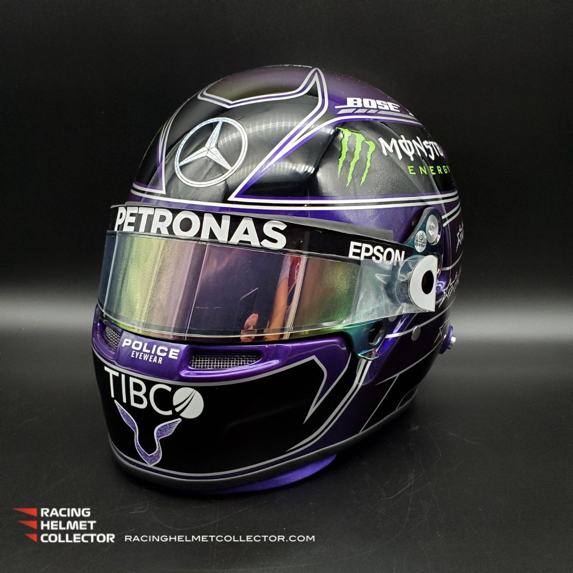 Lewis Hamilton Helmet Race Worn Used Visor Mounted On Promo Helmet PHO ...