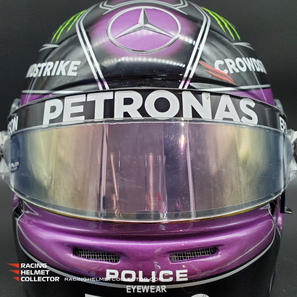 Lewis Hamilton Helmet Race Worn Used Visor Mounted On Promo Helmet Bla ...