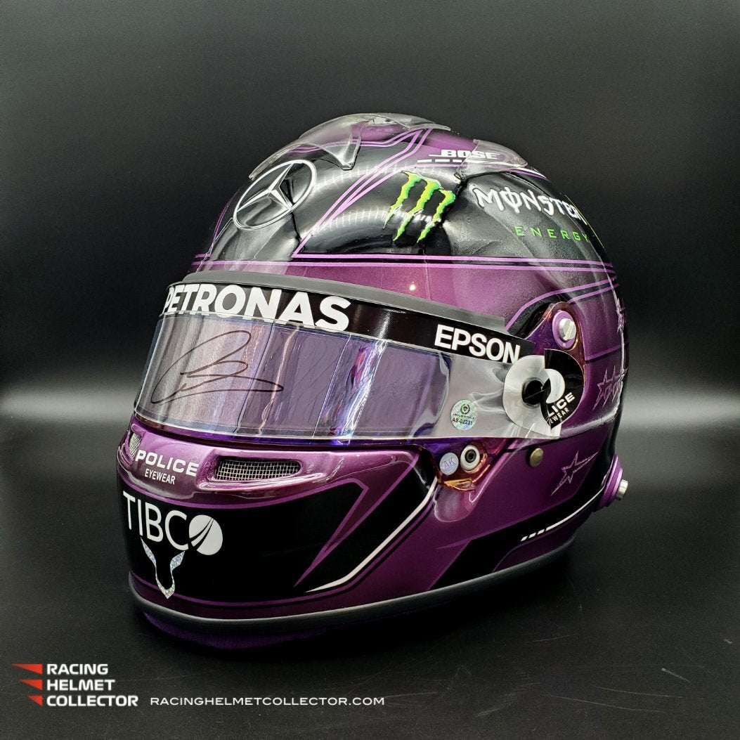 Lewis Hamilton Signed Helmet Race Worn Race Used Visor 2021 Mounted on ...