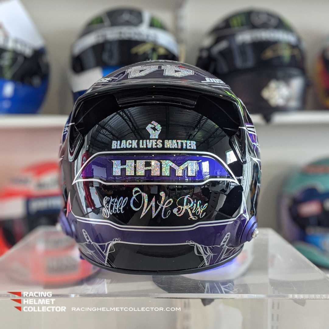 Lewis Hamilton Signed Helmet Race Issued Visor 2020 Mounted on PROMO B ...