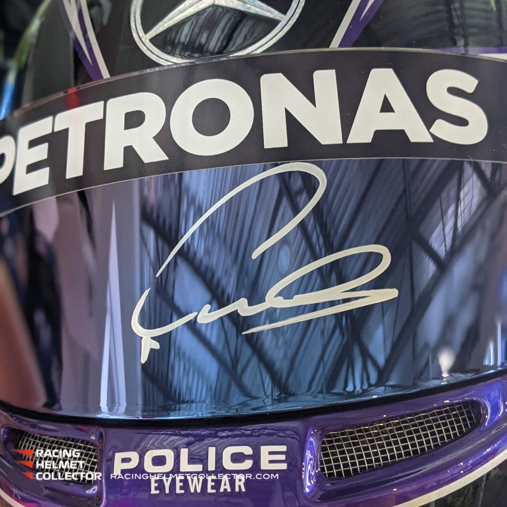 Lewis Hamilton Signed Helmet Race Issued Visor 2020 Mounted on PROMO B ...