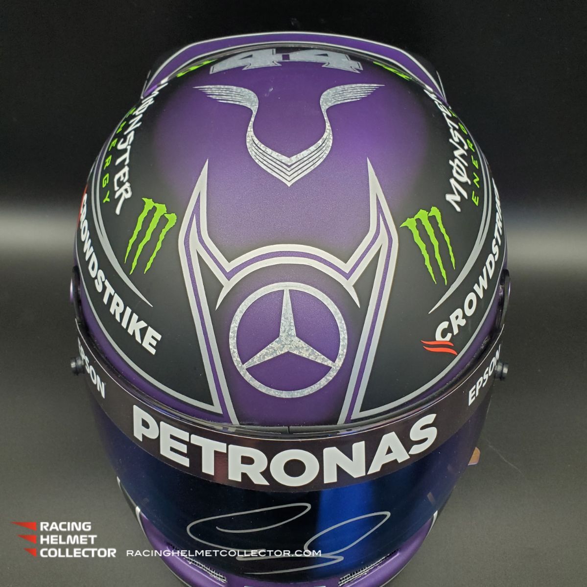 Lewis Hamilton Signed Helmet Visor 2021 Black & Purple Autographed 1:1 ...
