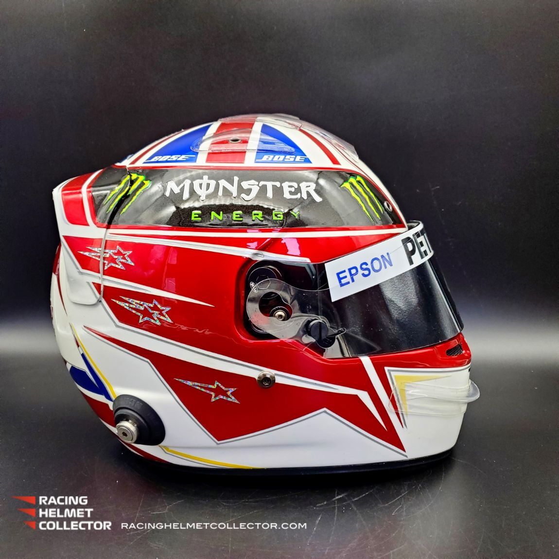 Lewis Hamilton Signed Helmet Visor TEAR-OFF 2019 White Silverstone Eng ...