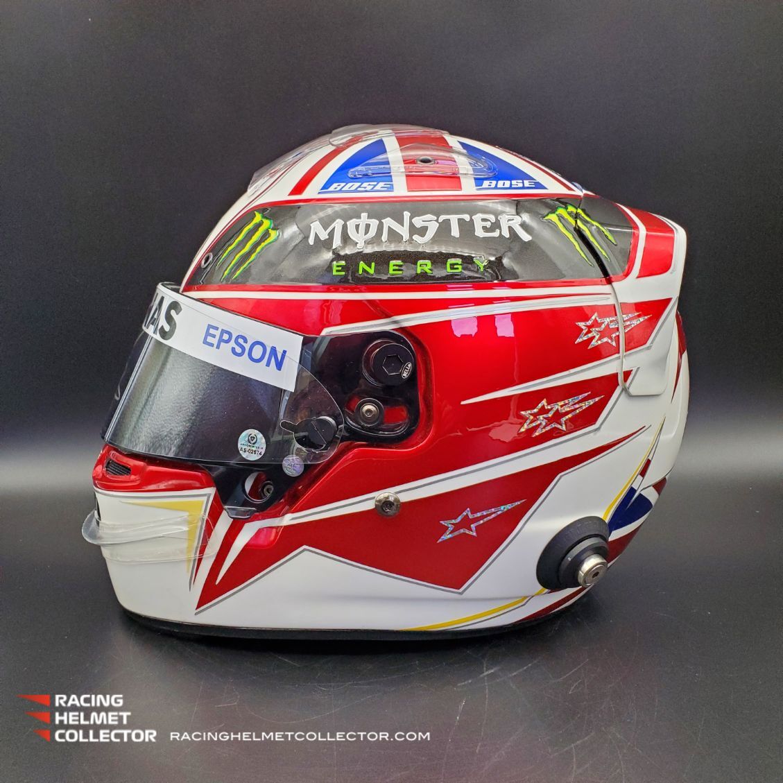 Lewis Hamilton Signed Helmet Visor TEAR-OFF 2019 White Silverstone Eng ...