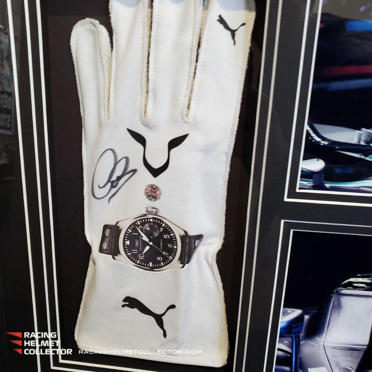 Products Lewis Hamilton Signed White Gloves Replica Fully Wood Framed ...