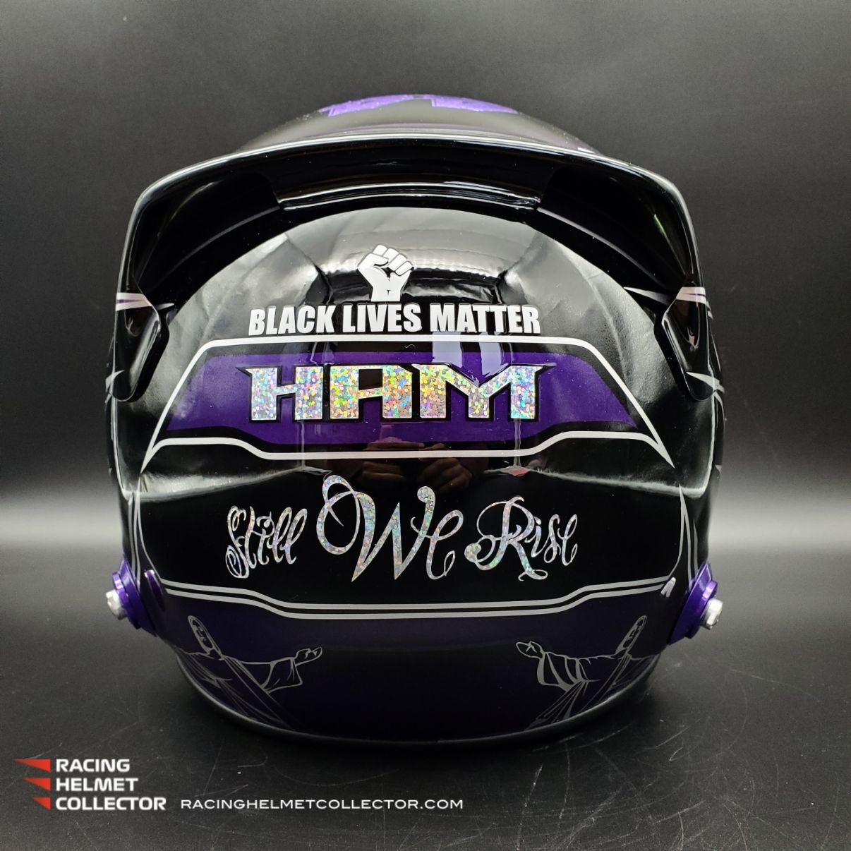 Lewis Hamilton + Toto Wolff Signed Helmet Dual Signed Race Issued Viso ...