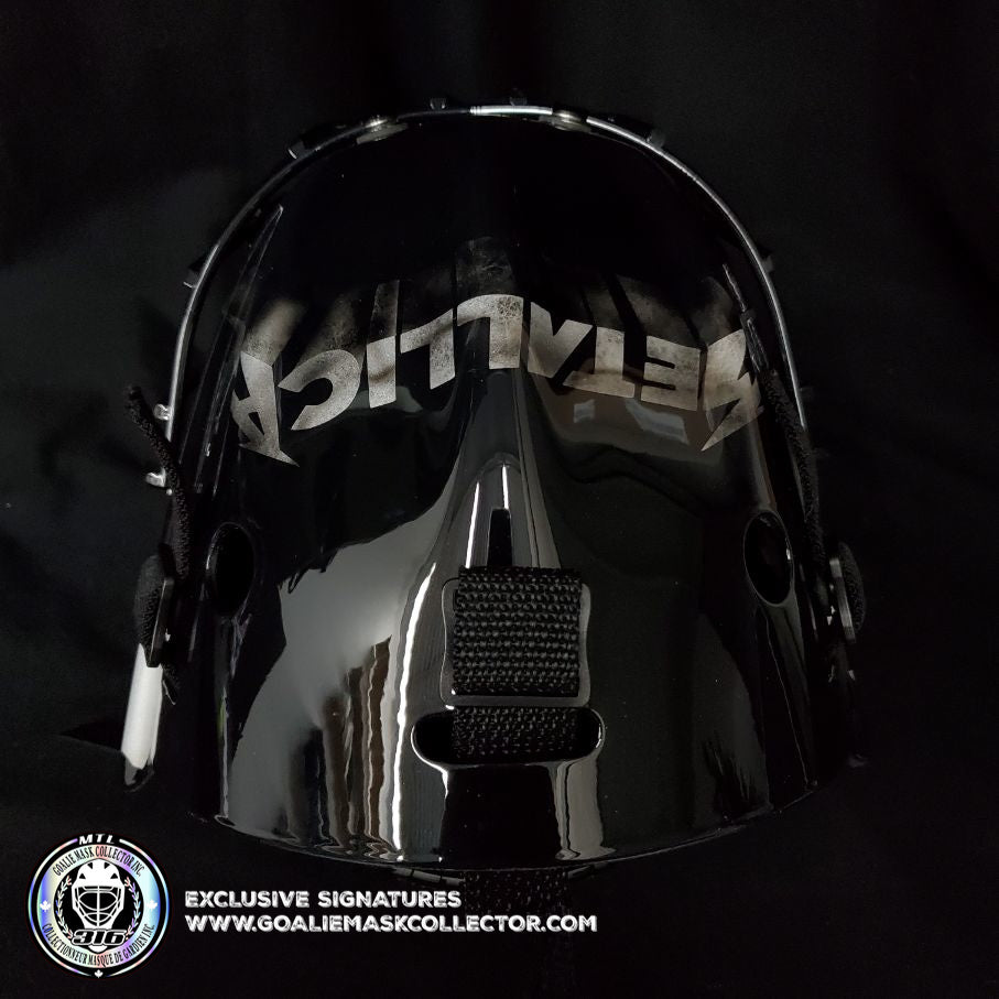 Metallica Goalie Mask Unsigned Black Album Tribute – ARMORI STEELE ...