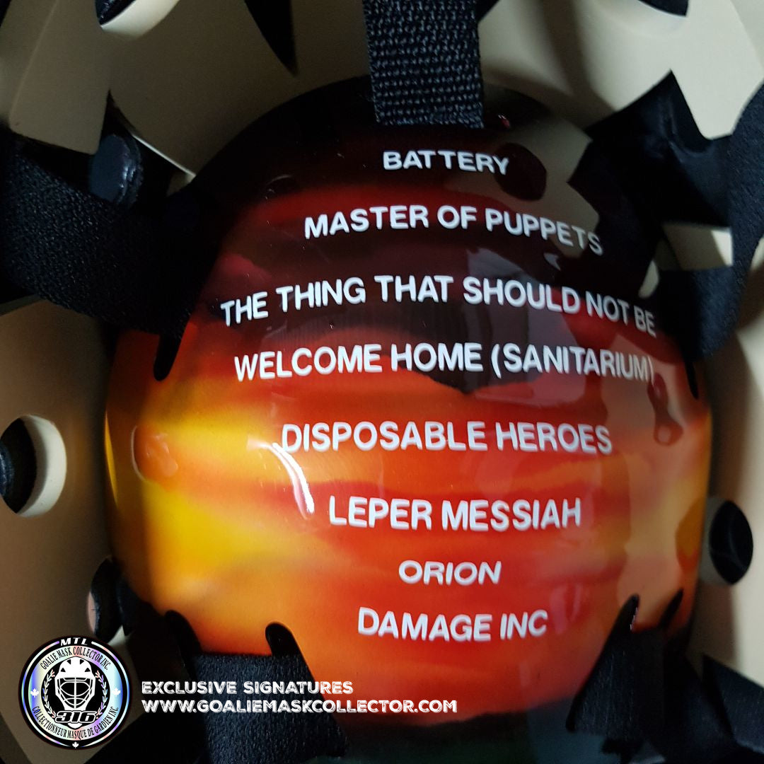 Metallica Goalie Mask Unsigned Master Of Puppets Album Tribute – ARMORI ...