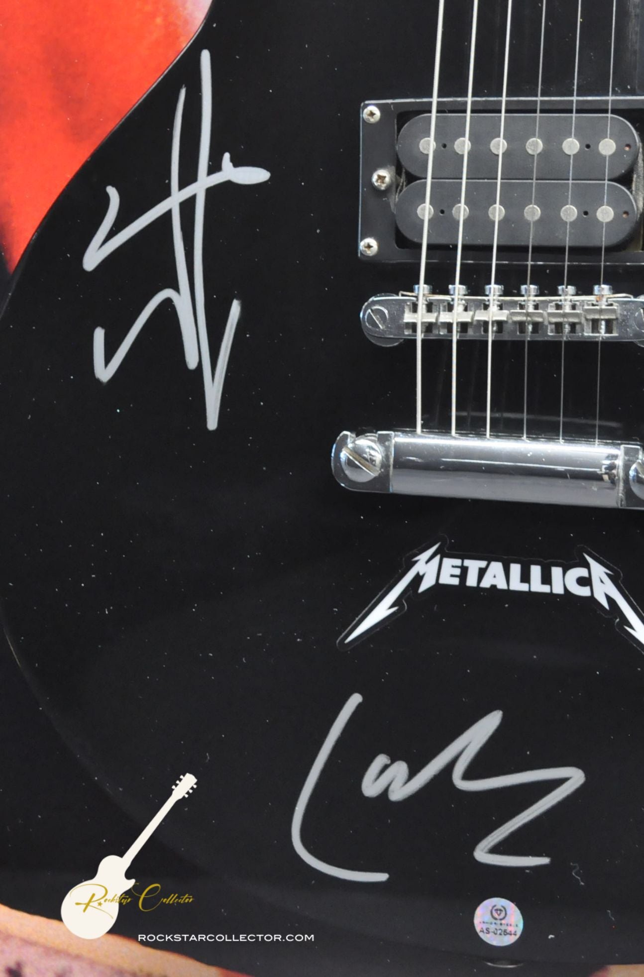 Metallica Signed Guitar Autographed by James Hetfield + Lars Ulrich AS ...