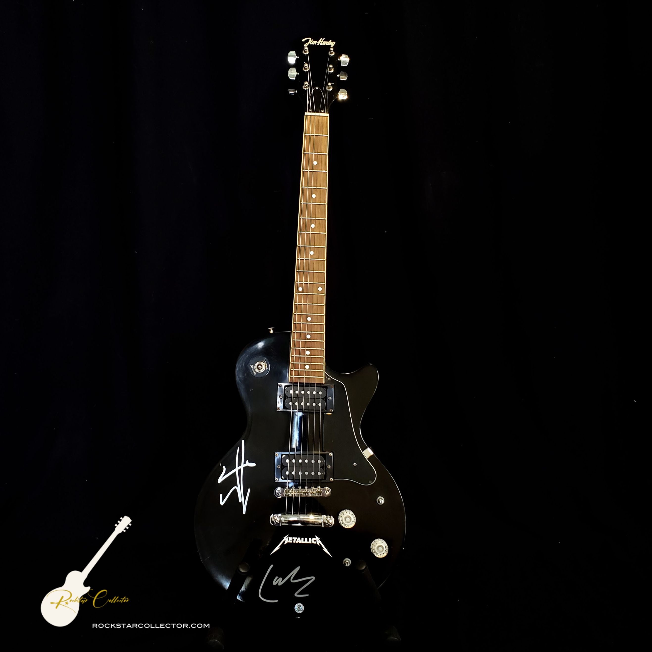 Metallica Signed Guitar Autographed by James Hetfield + Lars Ulrich AS ...