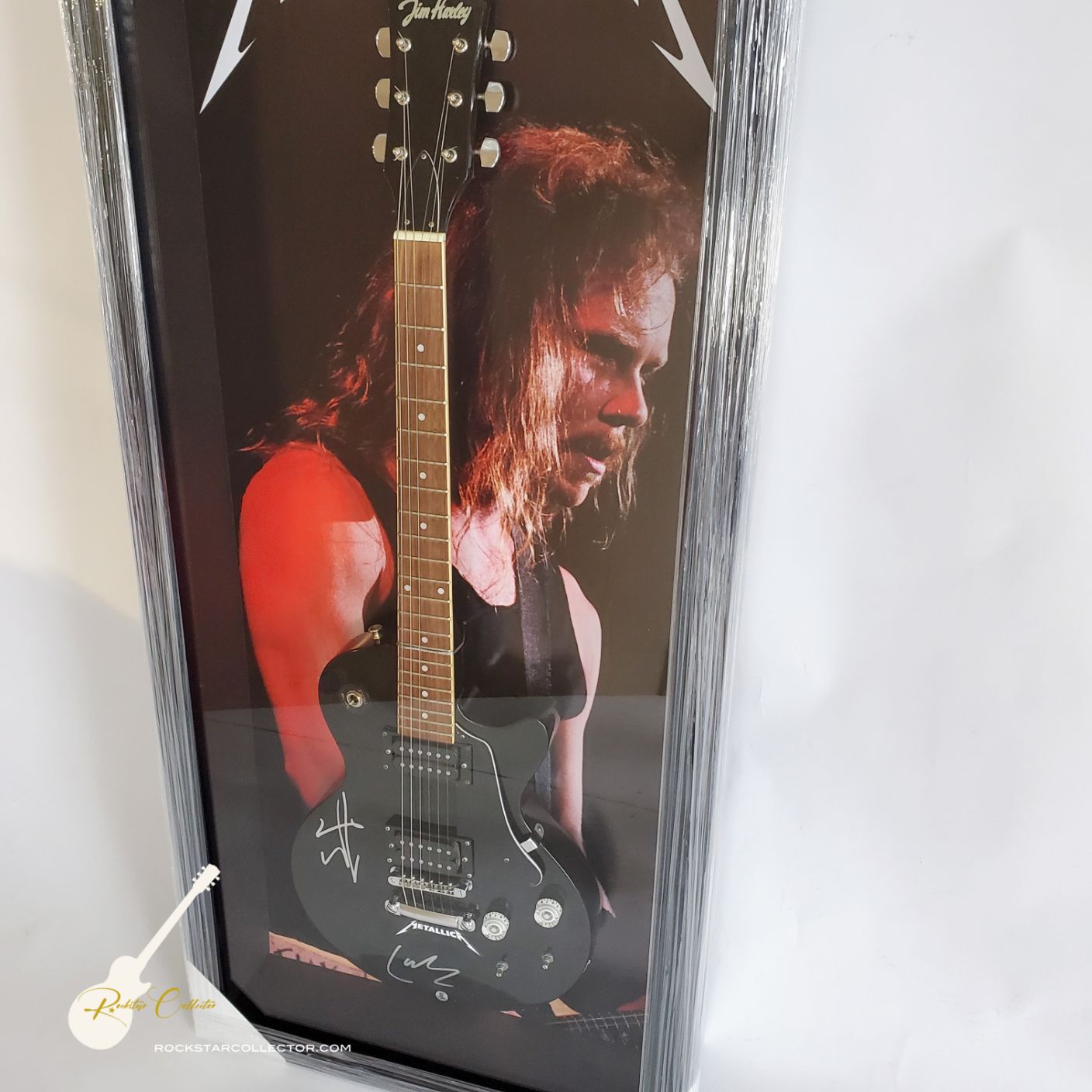 Metallica Signed Guitar Autographed by James Hetfield + Lars Ulrich AS ...