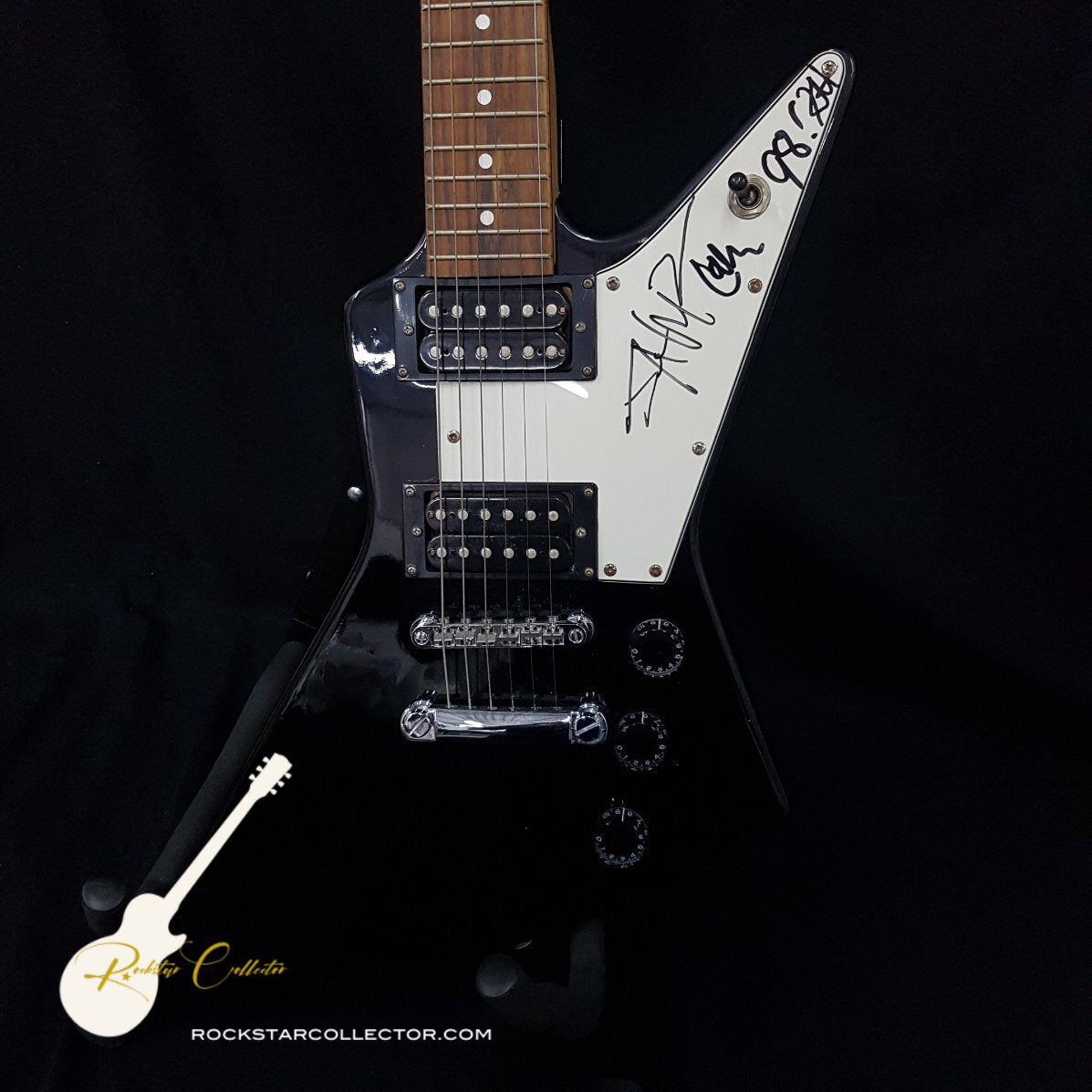 Metallica Signed Guitar Frame Premium ESP Gibson Explorer Replica Hetf ...