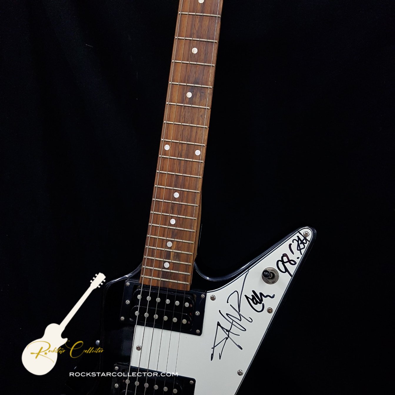 Metallica Signed Guitar Frame Premium ESP Gibson Explorer Replica Hetf ...