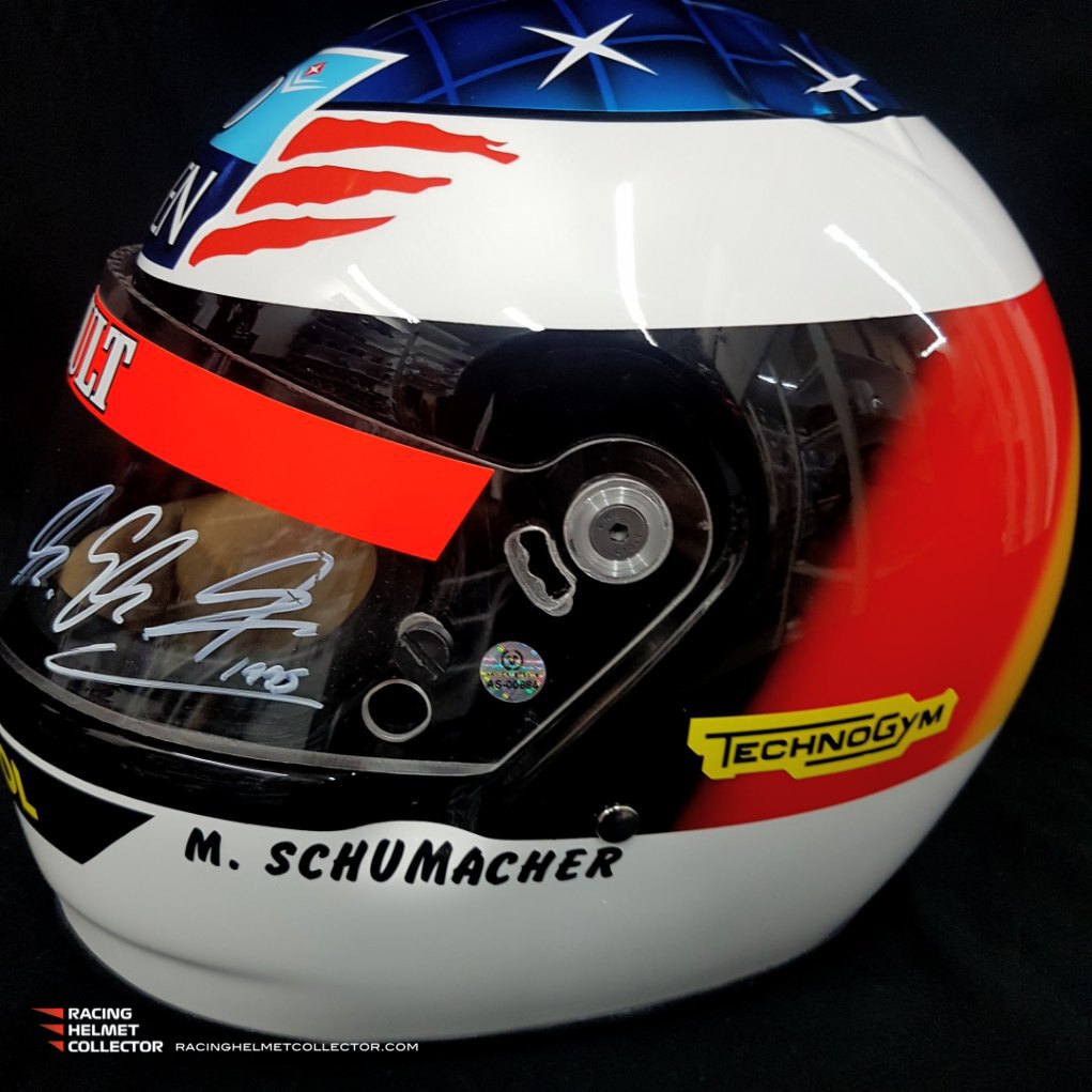 Michael Schumacher Signed Helmet Visor 1995 Inscribed Helmet Champions ...