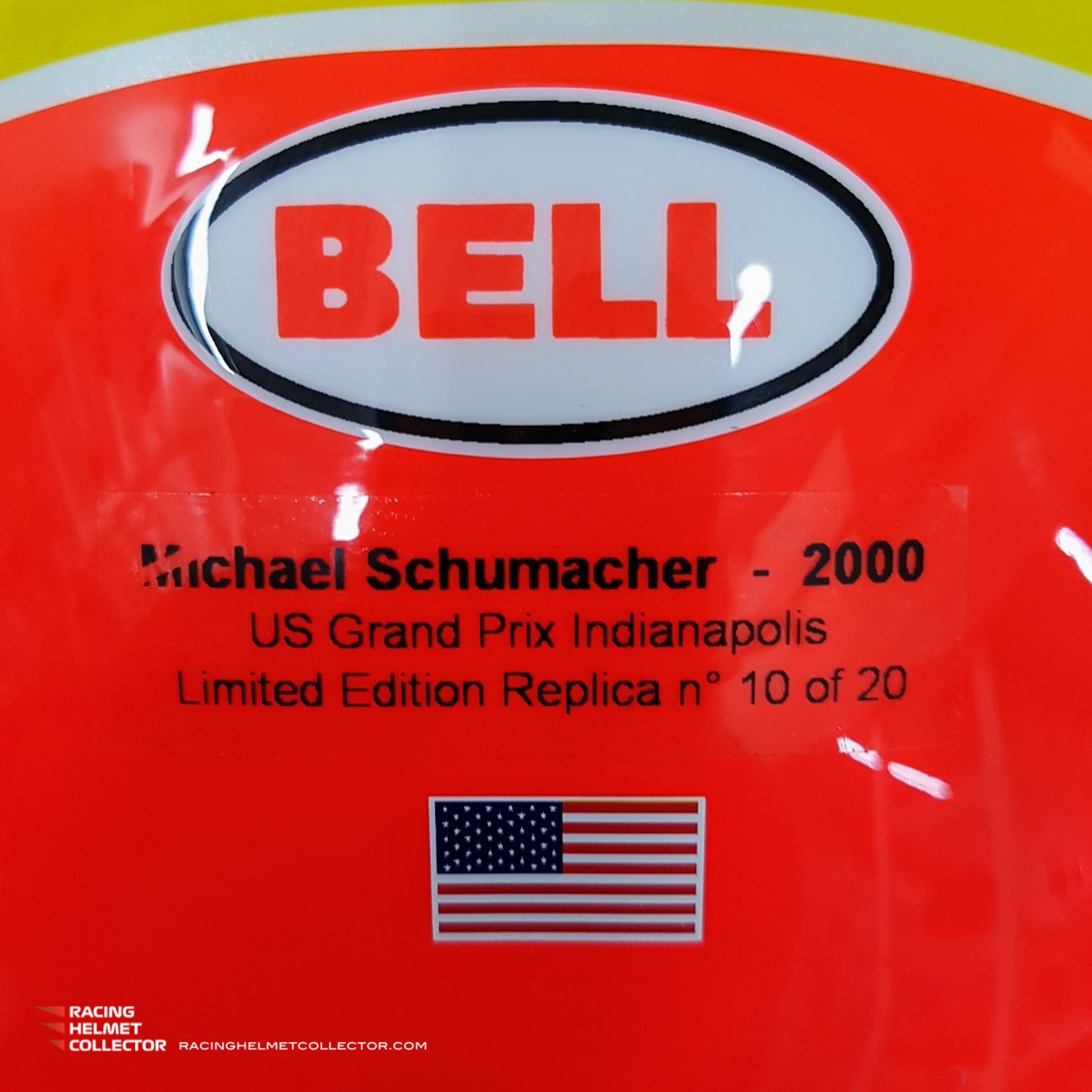 Michael Schumacher Signed Helmet Visor 2000 USGP Version BELL Limited ...