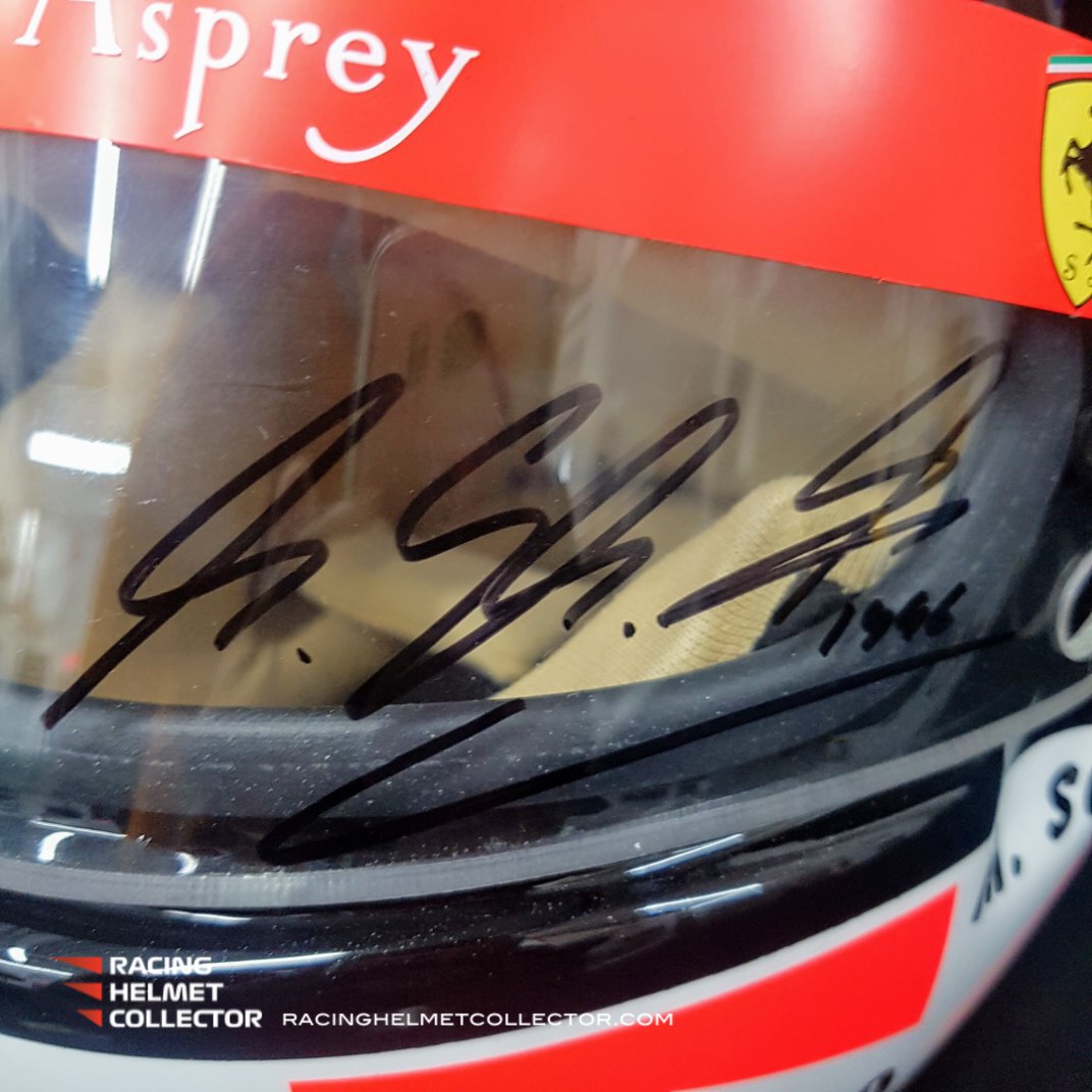 Michael Schumacher Signed Helmet 1996 Inscribed Display Tribute Clear ...