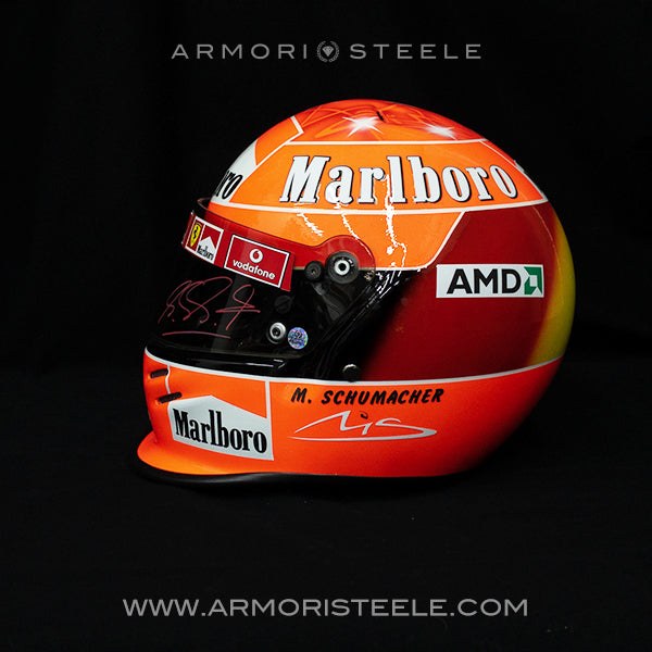 Michael Schumacher Signed Helmet 2004 Red Autograph Visor Tribute 1:1 ...
