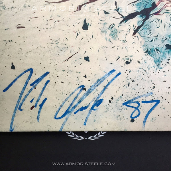 "DOMINANT" ROB "GRONK" GRONKOWSKI SIGNED SPORTS ART CANVAS BY ARTIST M ...