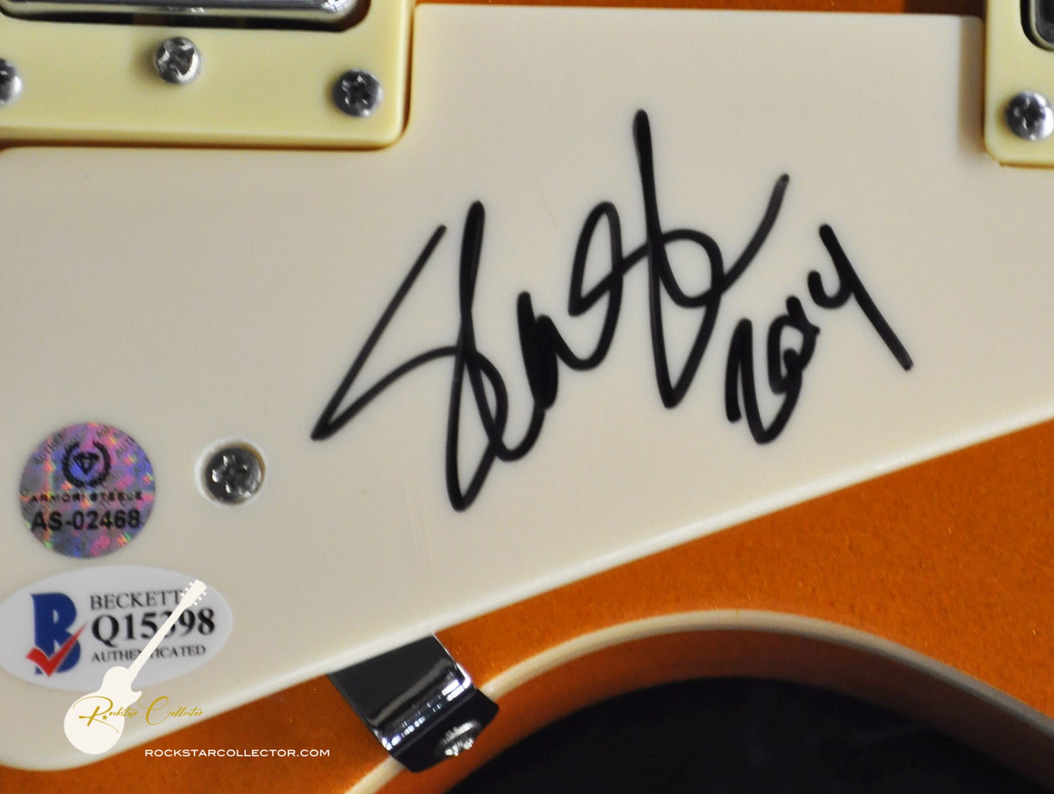 Slash Guns N' Roses Signed Guitar Frame Premium Autographed Gold Gibso ...