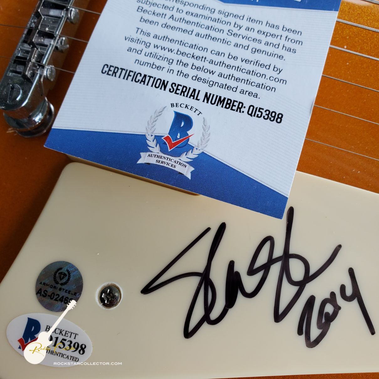 Slash Guns N' Roses Signed Guitar Frame Premium Autographed Gold Gibso ...