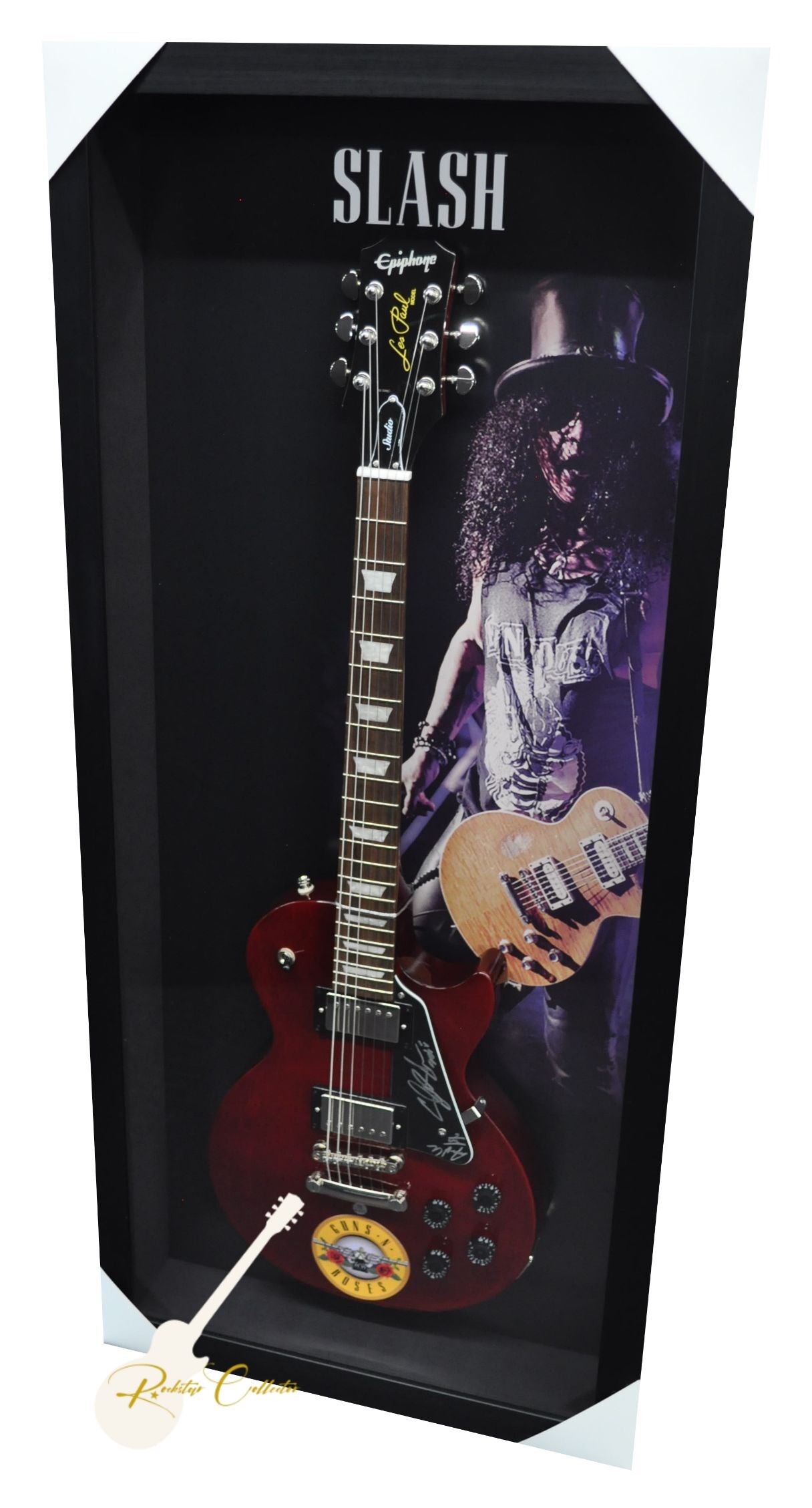 Slash + Steven Adler Guns N' Roses Signed Guitar Frame Premium Autogra ...