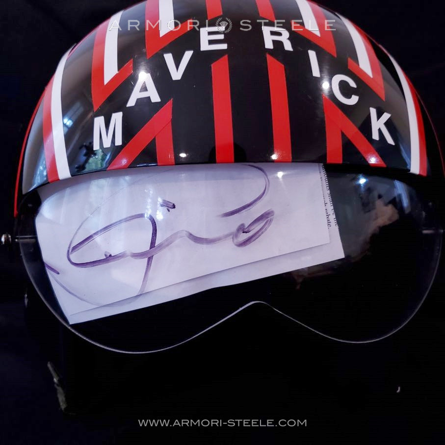 TOP GUN SIGNED HELMET TOM CRUISE MAVERICK AUTOGRAPHED FULL SCALE 1:1 ...